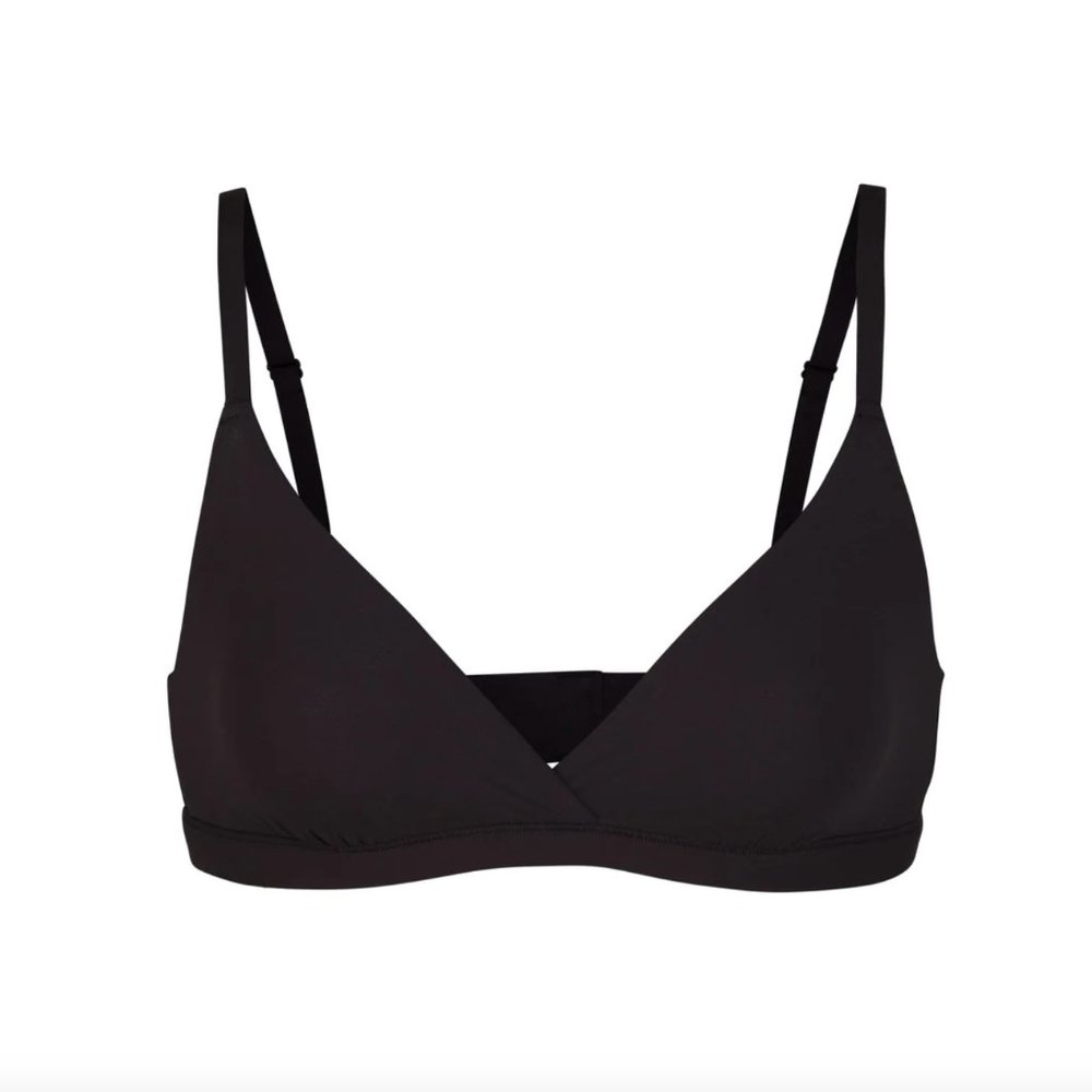 Skims Black Fits Everybody Triangle Bralette Bra - Gem